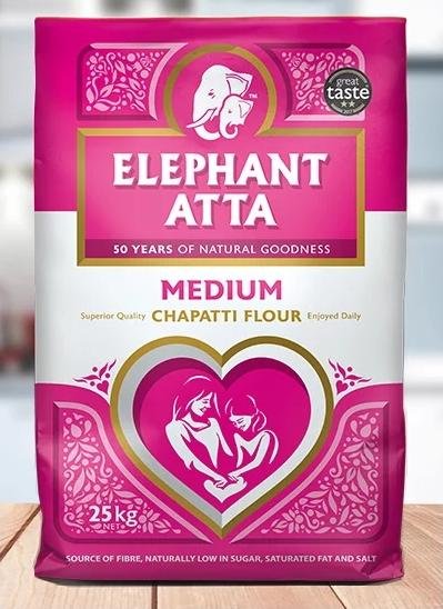 Elephant atta medium 25kg – Naxo Foods